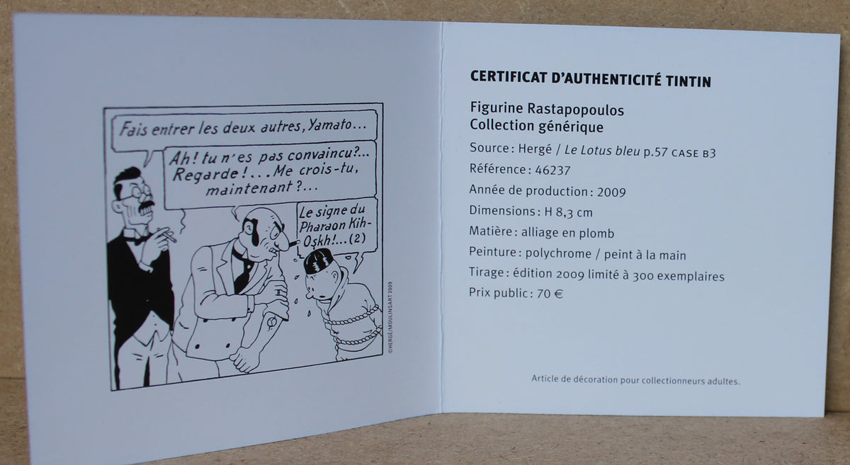 Rastapopoulos Tatouage – Ultra Comix Galerie